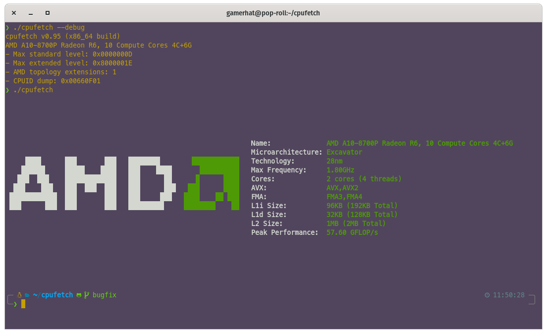 Invalid L1i size: 96KB on AMD A6 CPU · Issue #39 · Dr-Noob/cpufetch · GitHub