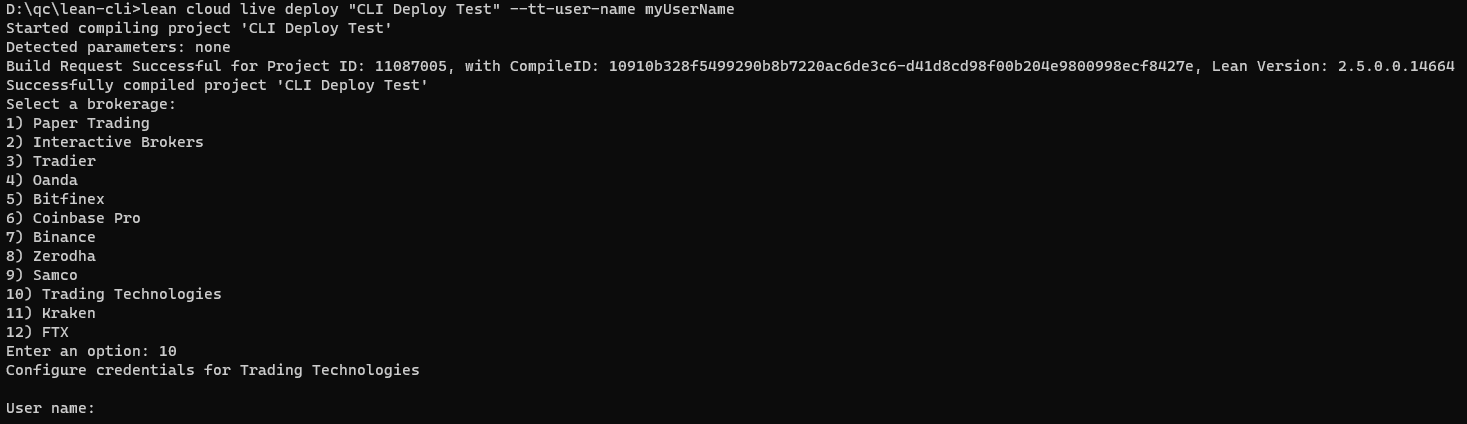 Options are ignored in interactive mode · Issue #182 · QuantConnect/lean-cli · GitHub