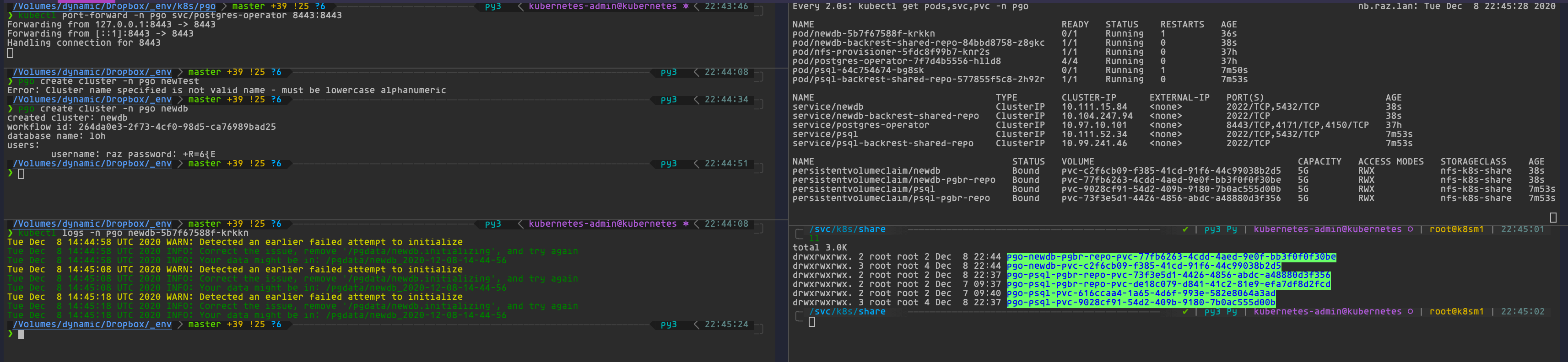 create cluster with NFS, loop Detected an earlier failed attempt to initialize · Issue #2099 ...