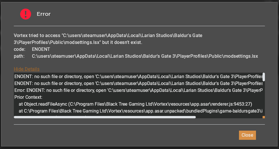 Vortex cannot find some real files in its explorer · Issue #51 · pikdum/steam-deck · GitHub