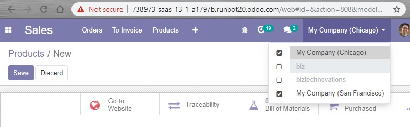 User-defined defaults not set if a company is specified · Issue #41679 · odoo/odoo · GitHub