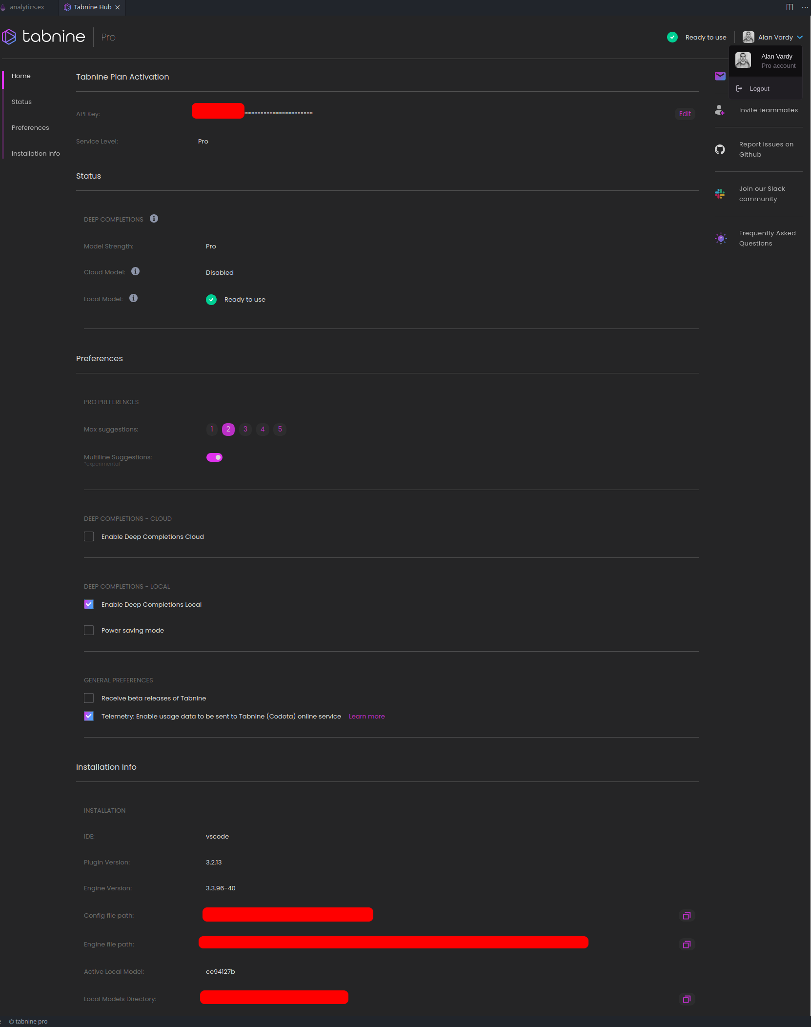 Unable to manage subscription in hub · Issue #434 · codota/tabnine ...