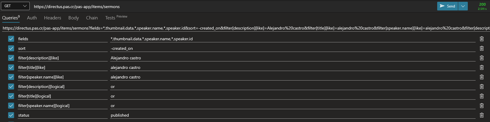 Api returns deleted items and ignores relation fields when using logical or filters · Issue ...