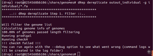 dRep report "!!!checkM failed!!!" · Issue #81 · MrOlm/drep · GitHub