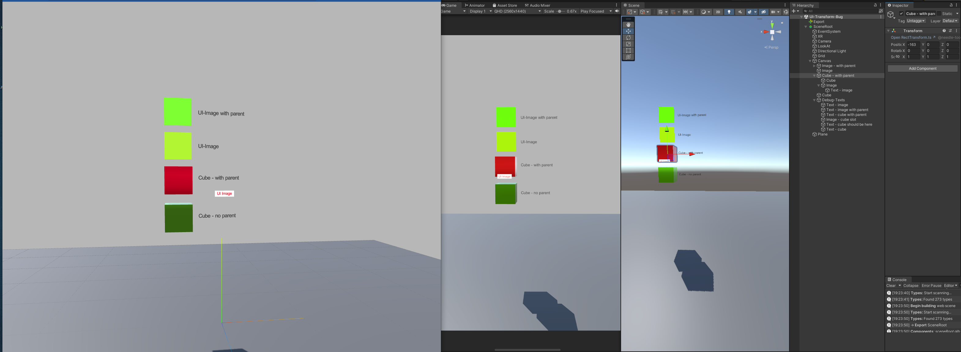 Transform with rect transform parent in UI Canvas is offsetted (since Needle exporter 3.3.0 ...