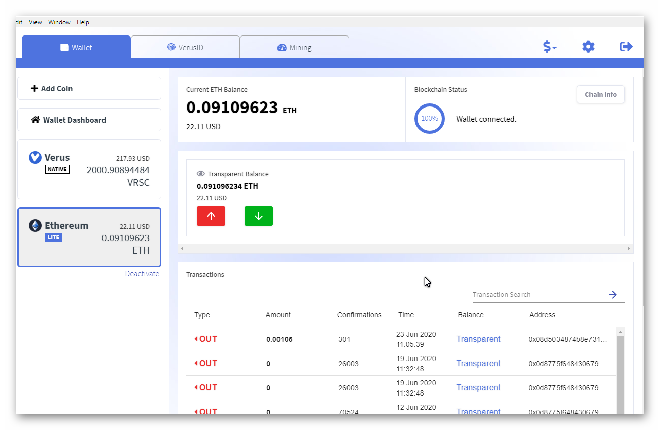 ERC20 Token non-custodial · Issue #44 · VerusCoin/Verus-Desktop · GitHub