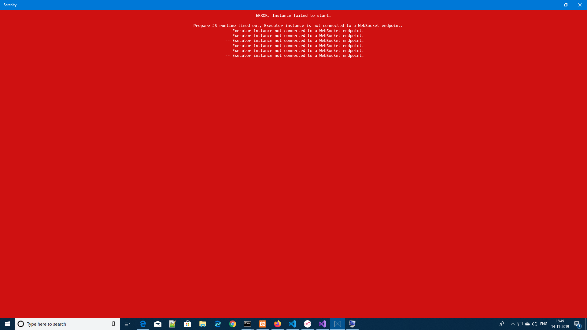 Error Instance Failed To Start · Issue 3658 · Microsoftreact Native Windows · Github 