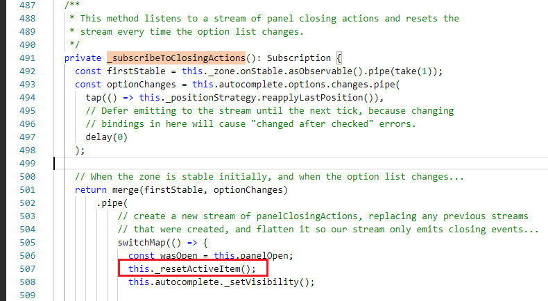 bug(mat-autocomplete): when additional data is appended to the list ...