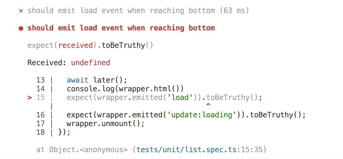 jest测试，获取不到vant-list的load事件 · Issue #11573 · youzan/vant · GitHub