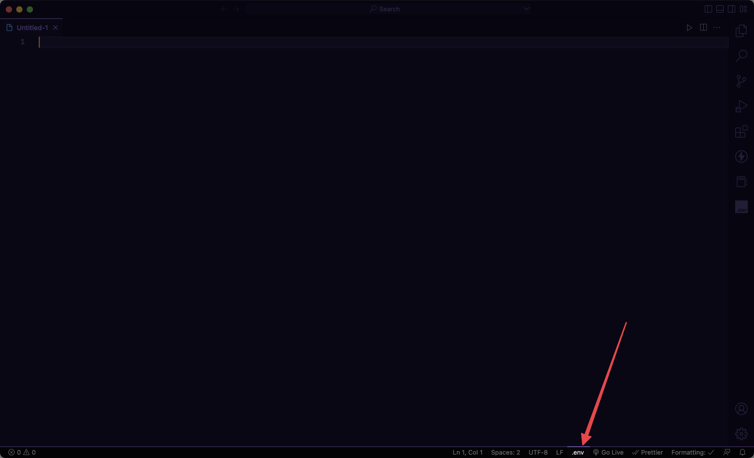 Vscode Create New File Javascript Language Switches To Env · Issue 66 · Dotenv Org Dotenv