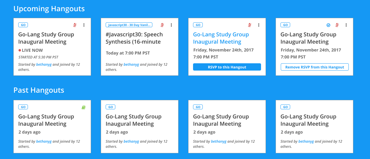 Design/UI feedback: can we improve the display of events? · Issue #696 · codebuddies/codebuddies ...