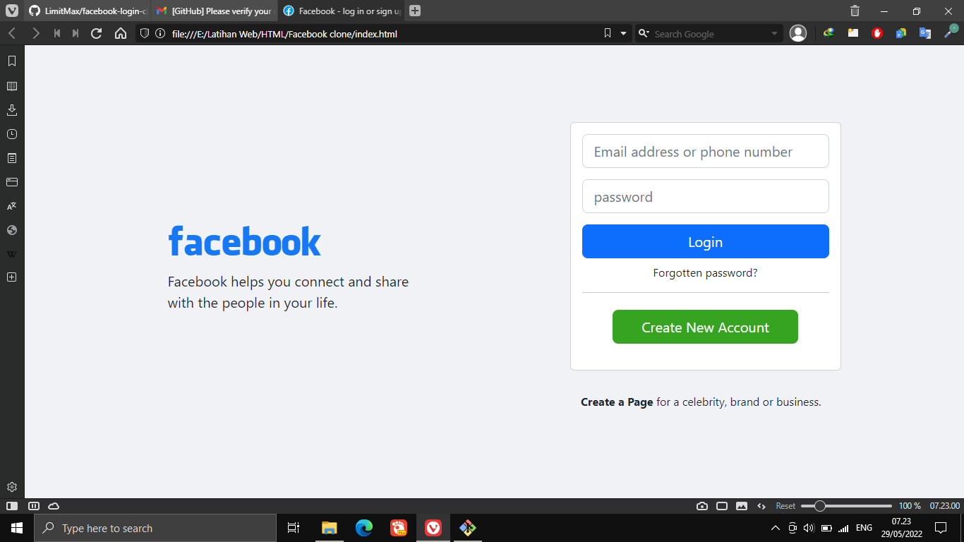 GitHub - LimitMax/facebook-login-clone