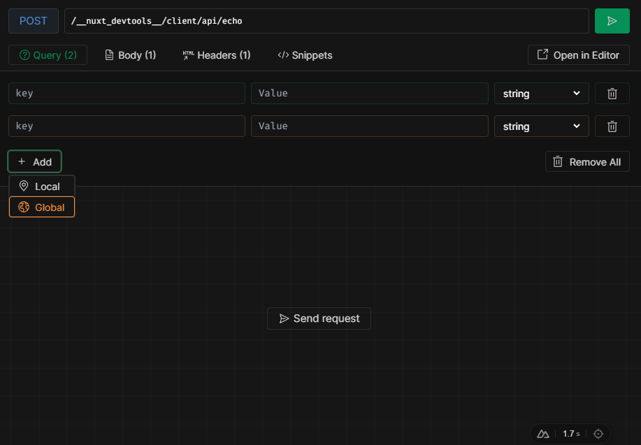 Global Inputs For Server Routes · Issue 314 · Nuxtdevtools · Github 