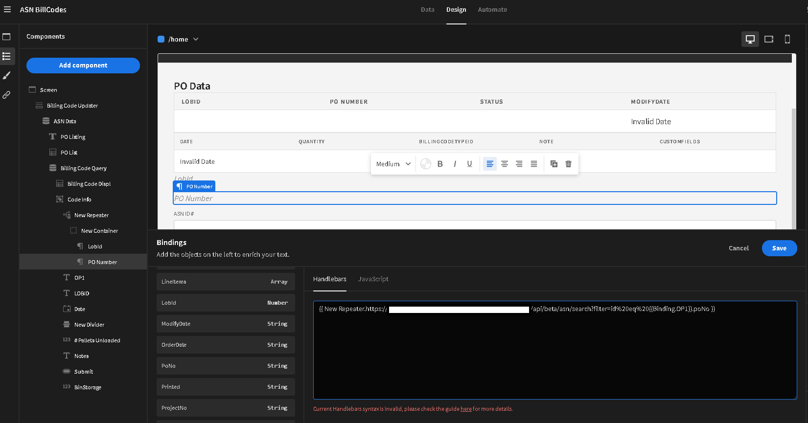 Show/Hide fields on form based on values from REST query from a table. · Budibase budibase ...