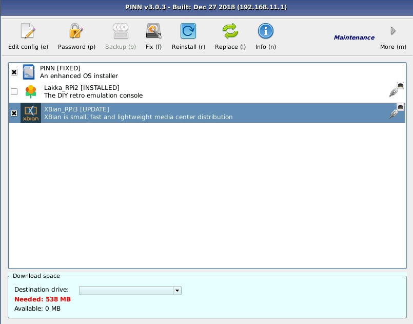 pinn 3.0.3 - can not backup usb drive not show maintence? · Issue #223 · procount/pinn · GitHub