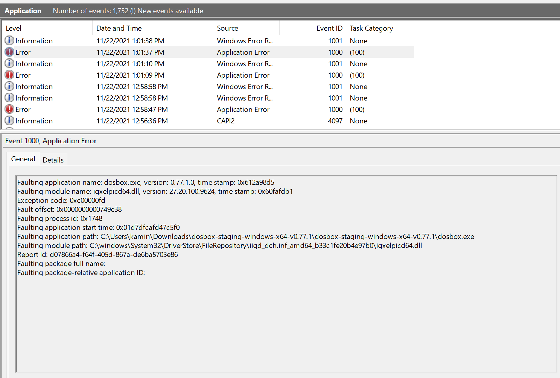 Immediate crash on Surface Pro 8, Windows 11 · Issue #1390 · dosbox ...