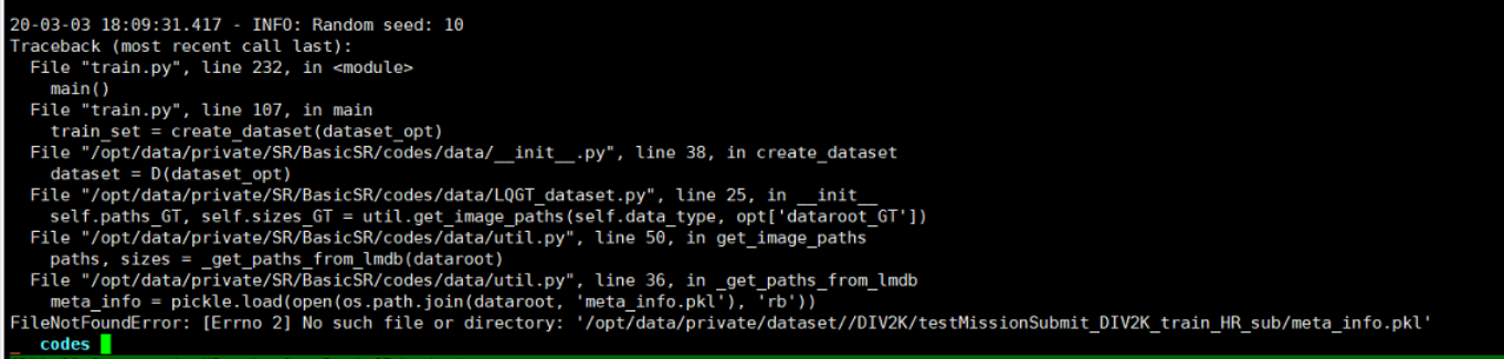 FileNotFoundError: meta_info.pkl While training ESRGAN · Issue #241 · XPixelGroup/BasicSR · GitHub