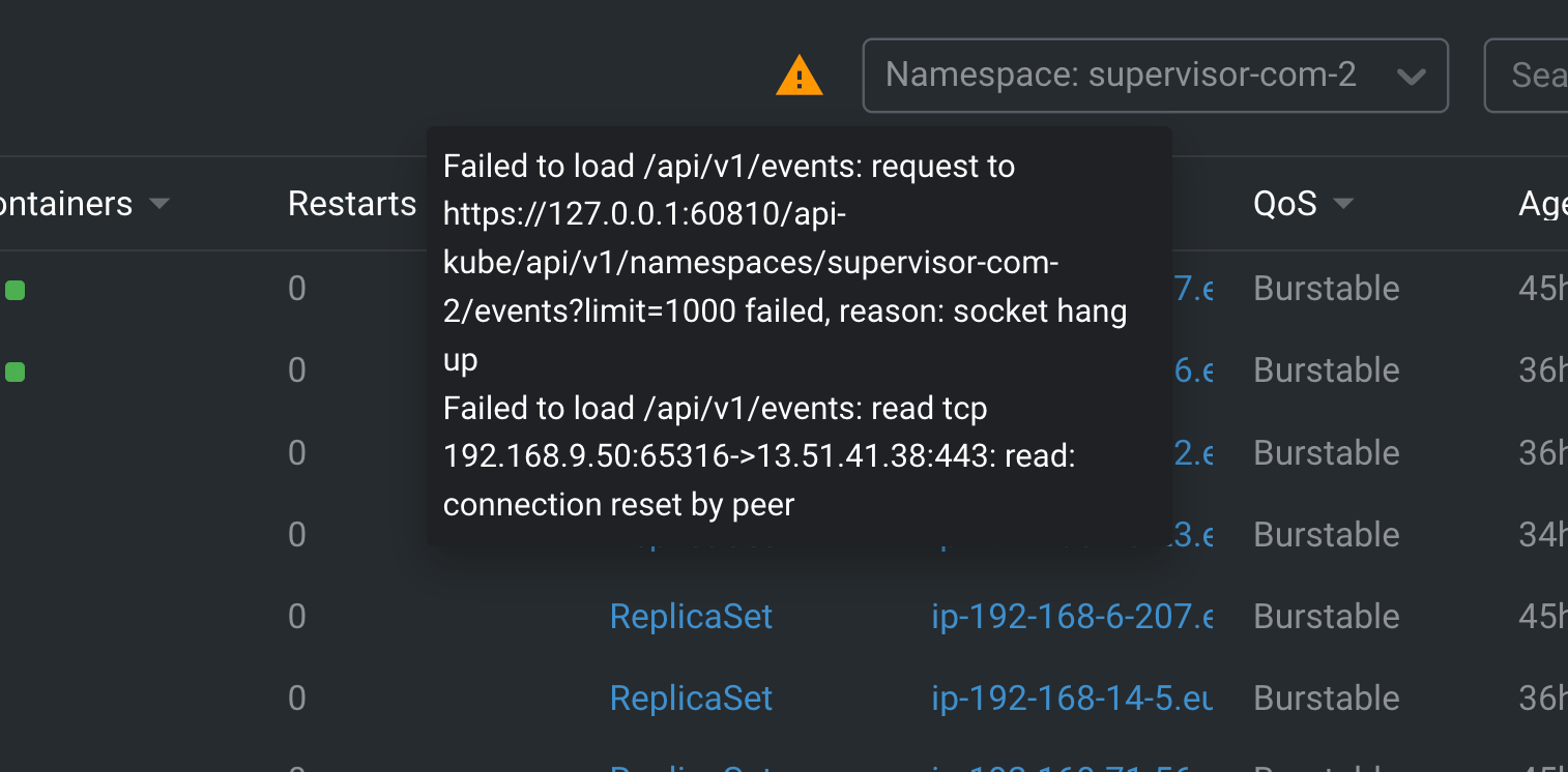 Stop warning about network errors that recover · Issue #7639 · lensapp/lens · GitHub