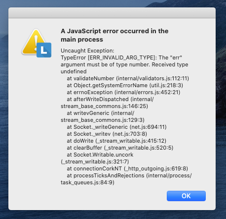 uncaught exception ERR_INVALID_ARG_TYPE · Issue #191 · lensapp/lens · GitHub