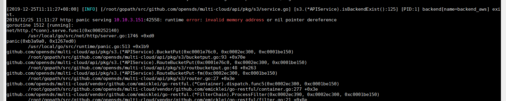 API crashed when put bucket. · Issue #841 · sodafoundation/strato · GitHub