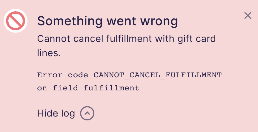 Cannot unfulfill and delete order with Gift card · Issue #9654 · saleor ...