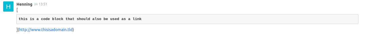 Markdown code block not interpreted as link text in 3.15.0 · Issue ...