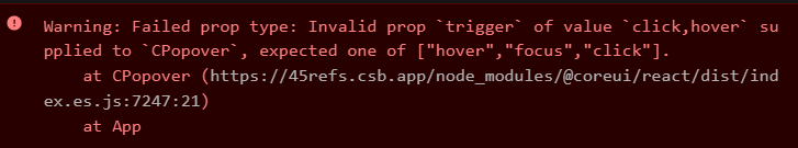 CPopover trigger for value {[ CPopover trigger for value {[