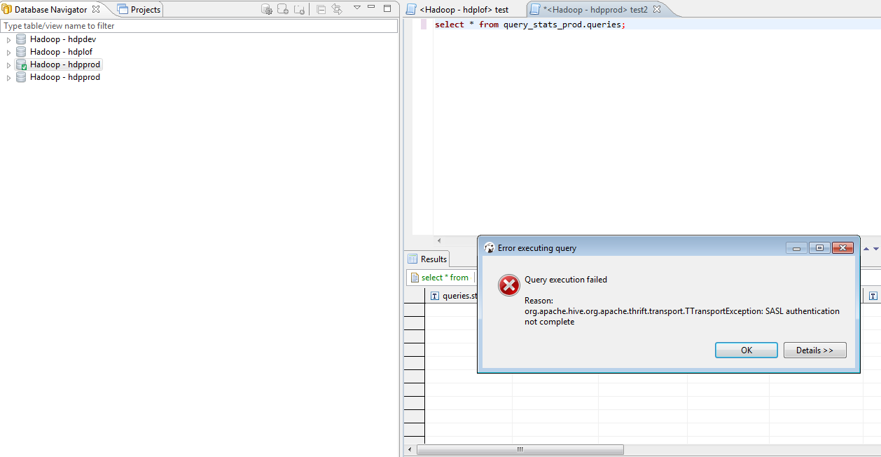 DBeaver disconnects when cancelling a query that is fetching data in ...