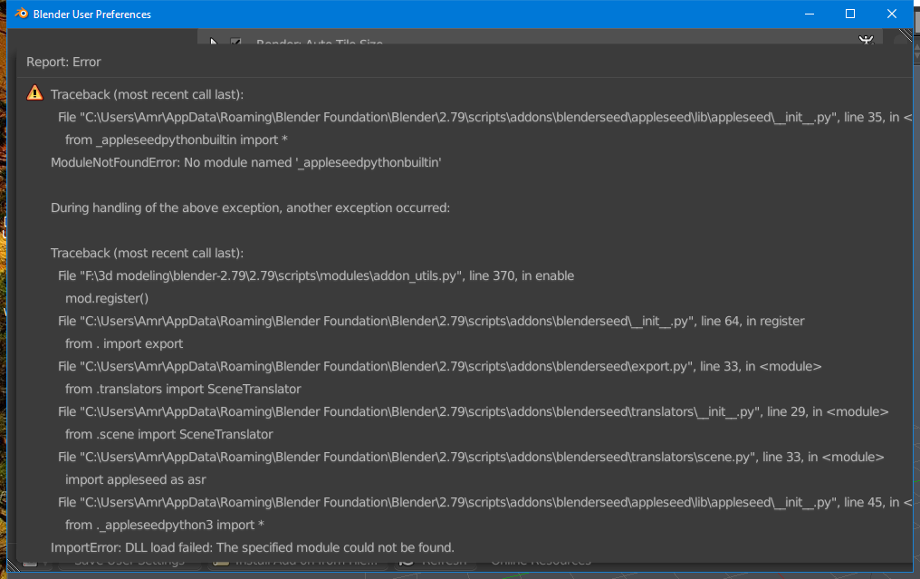 Cannot enable the addon · Issue #438 · appleseedhq/blenderseed · GitHub