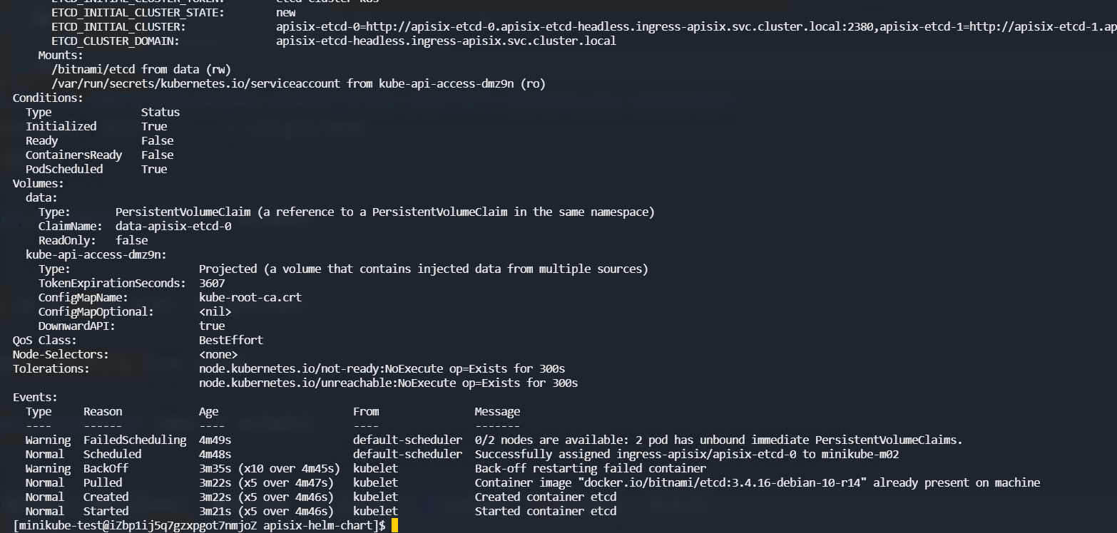 request help: etcd pod CrashLoopBackOff on minikube · Issue #214 · apache/apisix-helm-chart · GitHub