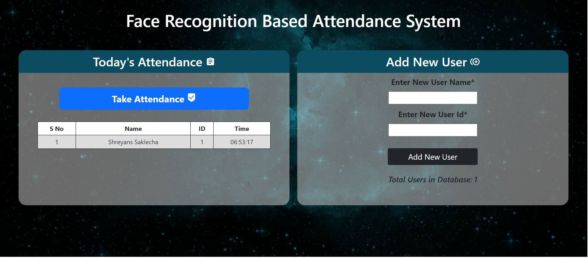 GitHub - Shreyans1999/Face-Recognition-Based-Attendance-System