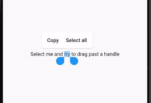 SelectionArea handles swap order on Android · Issue #106705 · flutter/flutter · GitHub