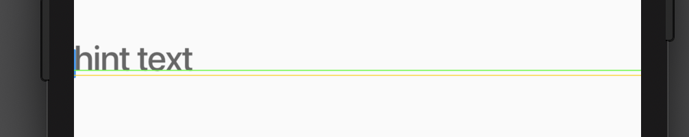 TextField component's hintText and text's baseline reference point are ...