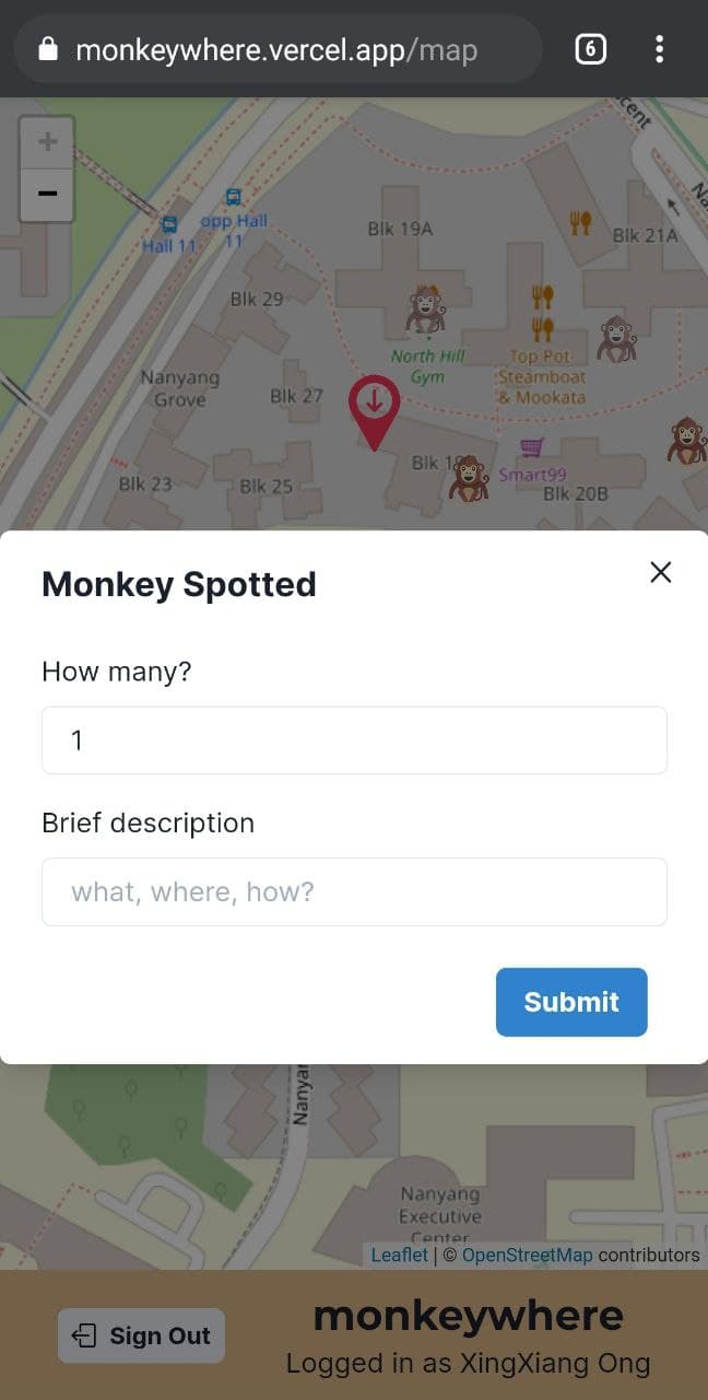 GitHub - kingstarfly/monkeywhere: A web app to help with tracking ...