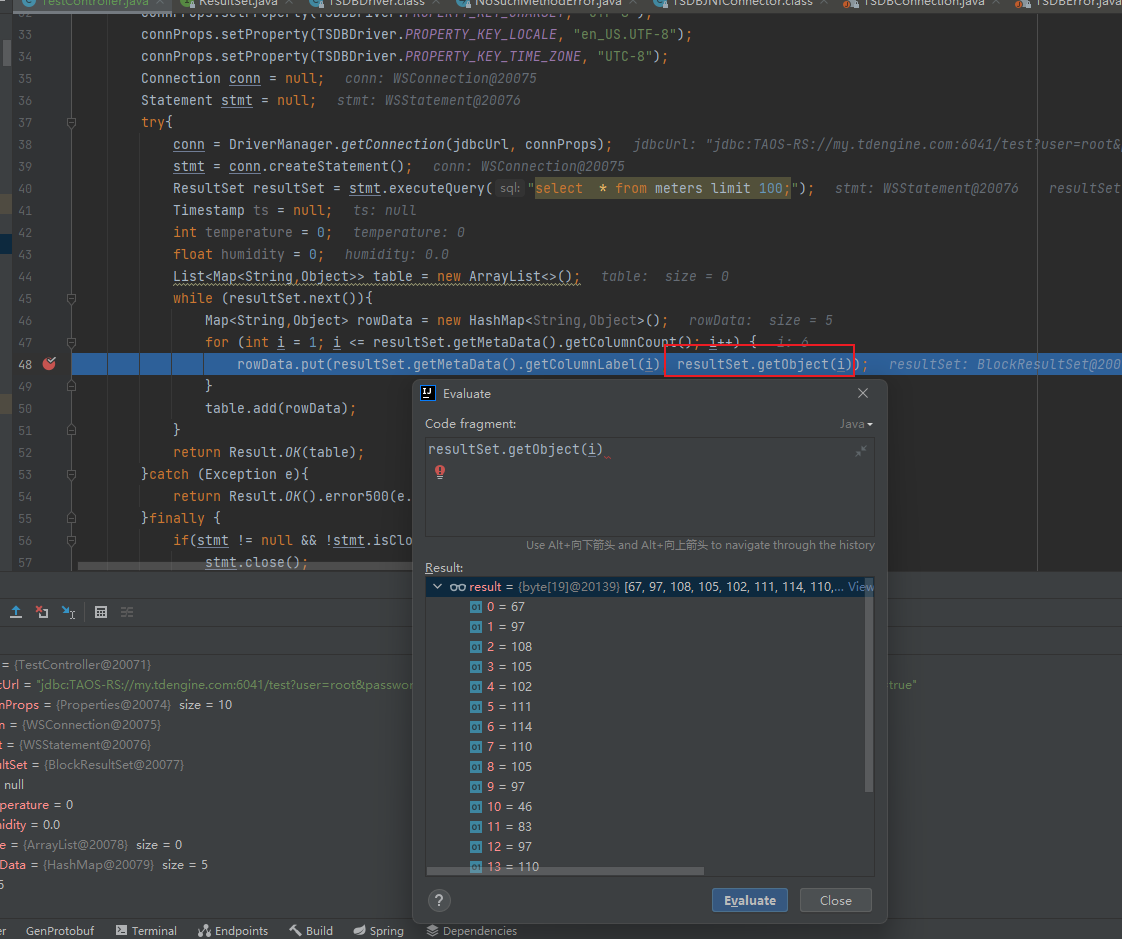 使用JDBC REST 连接查询时，VARCHAR 字段查出来变成Byte数组 · Issue #18724 · taosdata/TDengine · GitHub