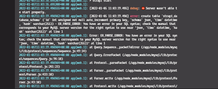 Deployment Strapi v4 with MySQL DB · Issue #12110 · strapi/strapi · GitHub