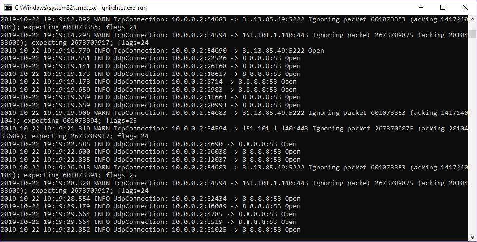 "Ignoring packet -insertnumbershere (acking -insermorenumbershere); expecting ...