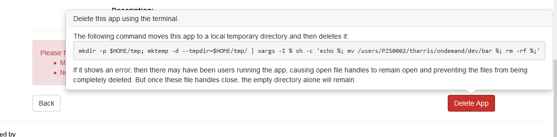 Remove app deletion feature by laser505t · Pull Request #394 · OSC/ood-dashboard · GitHub