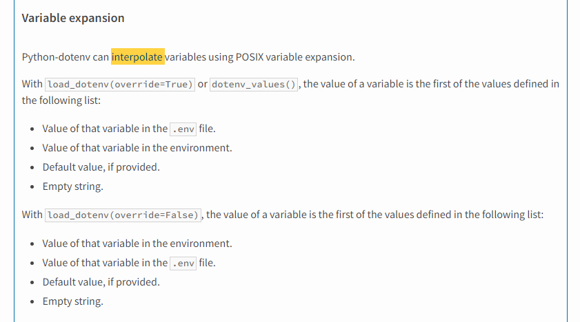 Unable To Escape Posix Expansion · Issue 422 · Theskumar Python Dotenv · Github