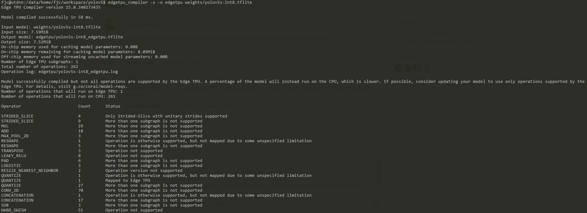 Internal compiler error. Aborting! · Issue #189 · google-coral/edgetpu · GitHub