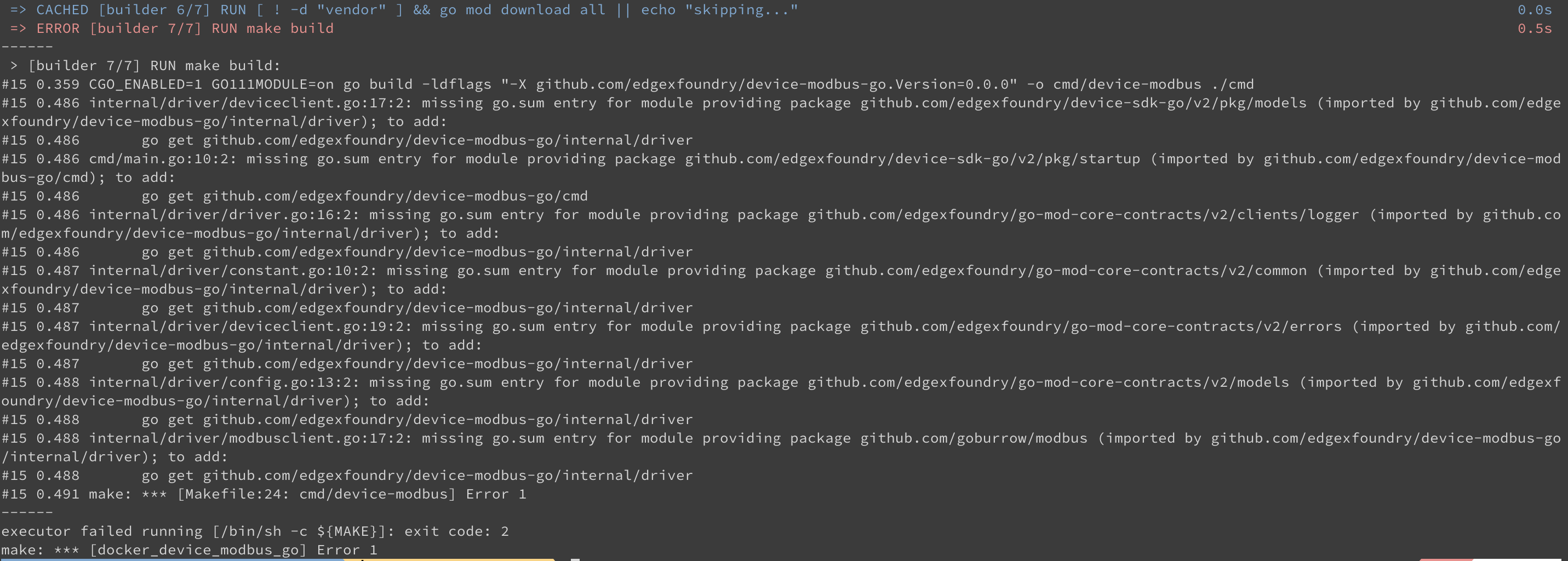Make docker Error · Issue #287 · edgexfoundry/device-modbus-go · GitHub