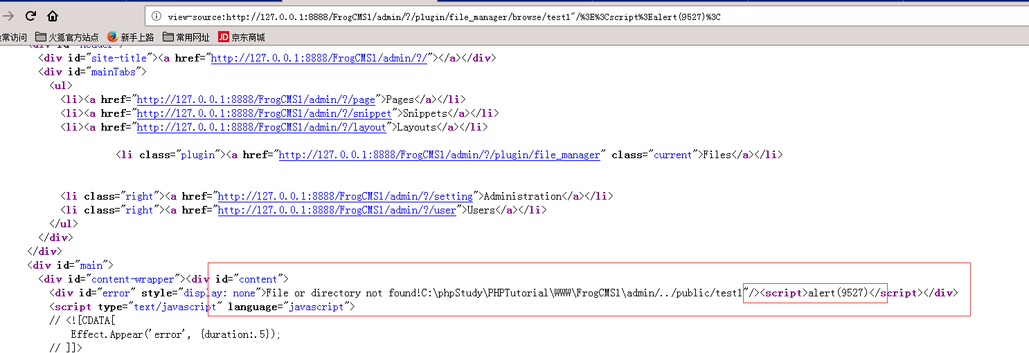 Frog CMS 0.9.5 has a reflected Cross Site Scripting Vulnerability · Issue #10 · philippe/FrogCMS ...