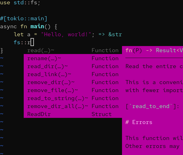[tokio Main] Completion Doesnt Work On Neovim · Issue 14401 · Rust Lang Rust Analyzer · Github