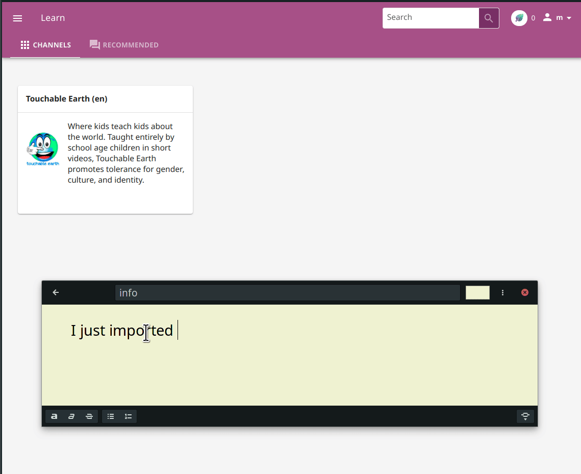 Newly imported content doesn't show up in 'Learn' tab channel list · Issue #7765 ...