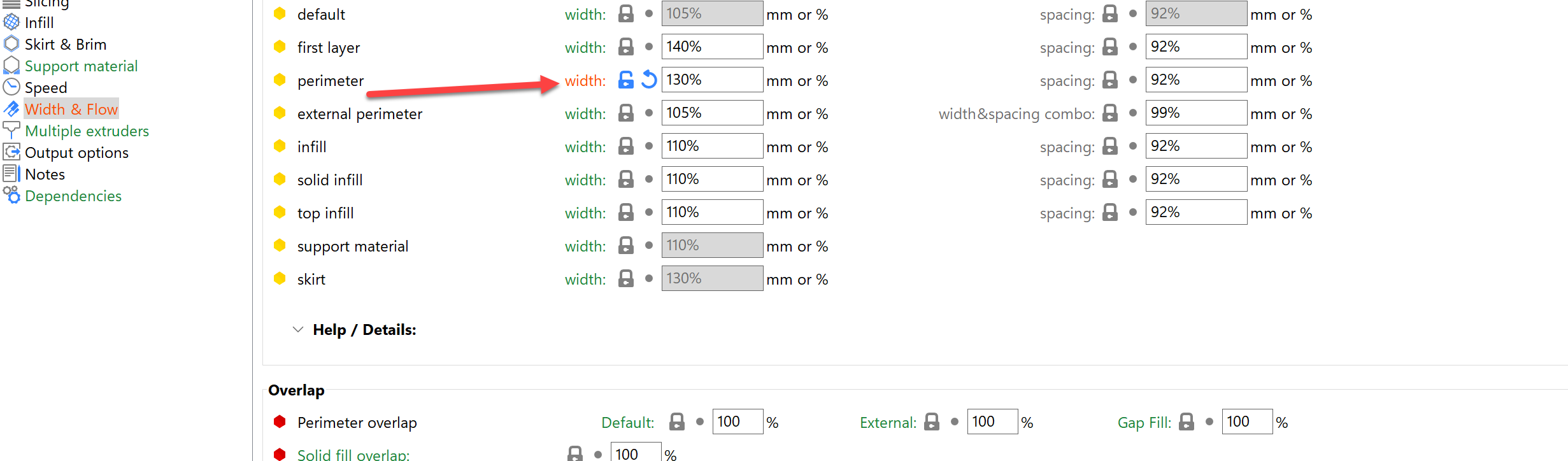 Perimeter Overlap Expert Settings · supermerill SuperSlicer ...