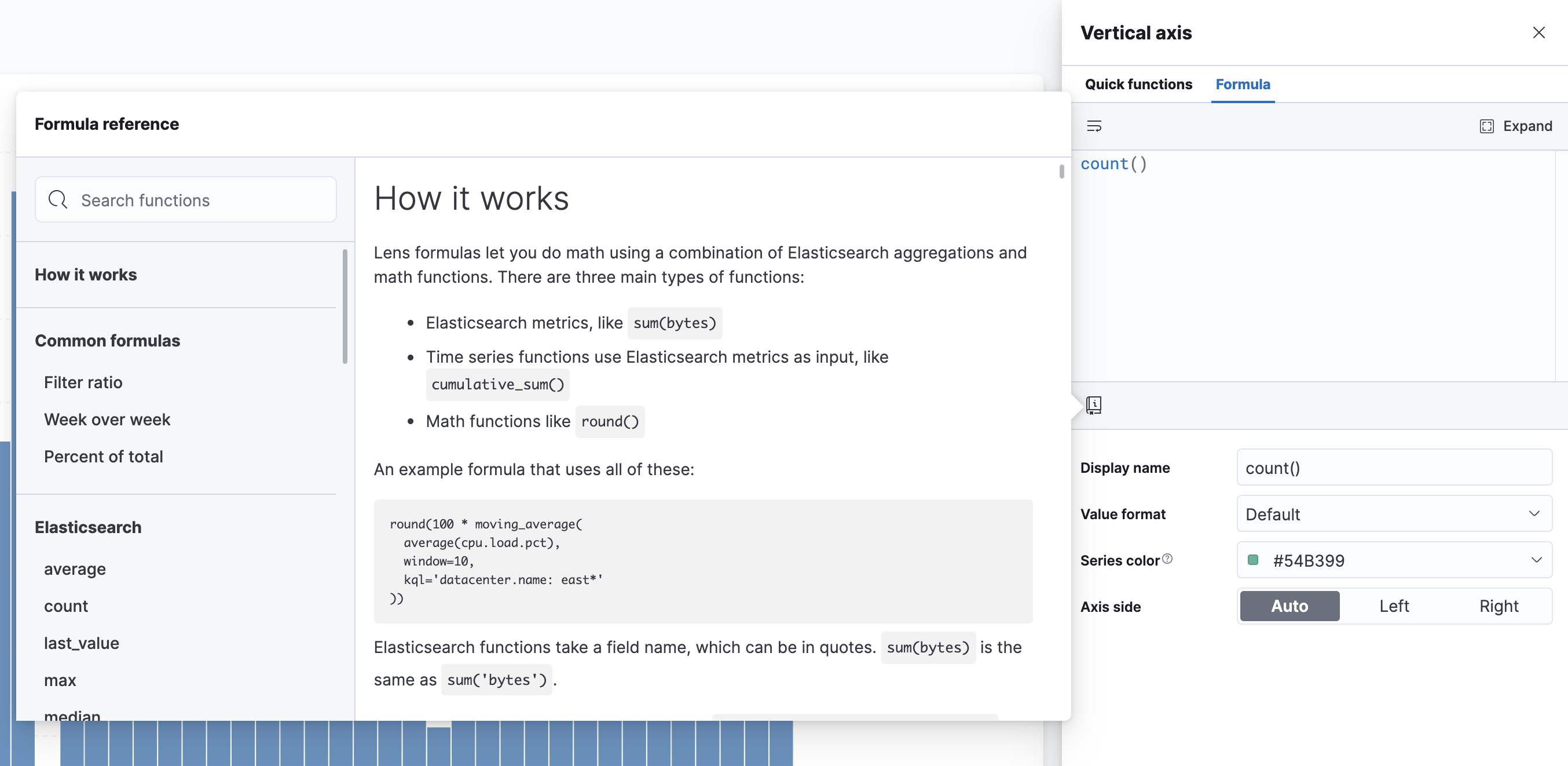 Docs Spacetime Document The Json Input Box In Kibana Aggregation Based Visualizations