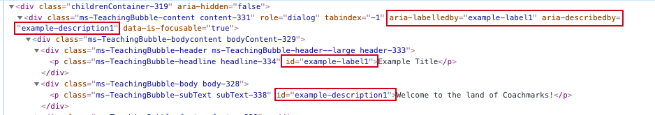 Coachmark A11y Pass · Issue #8031 · microsoft/fluentui · GitHub