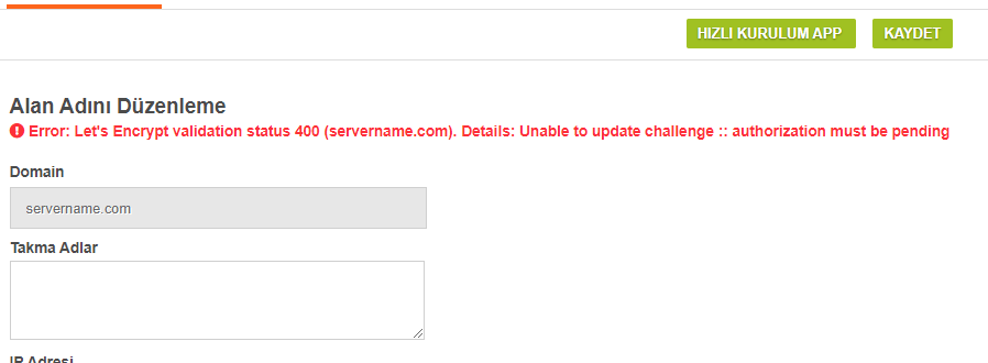 [Bug] Error: Let's Encrypt validation status 400 . Details: Unable to update challenge ...