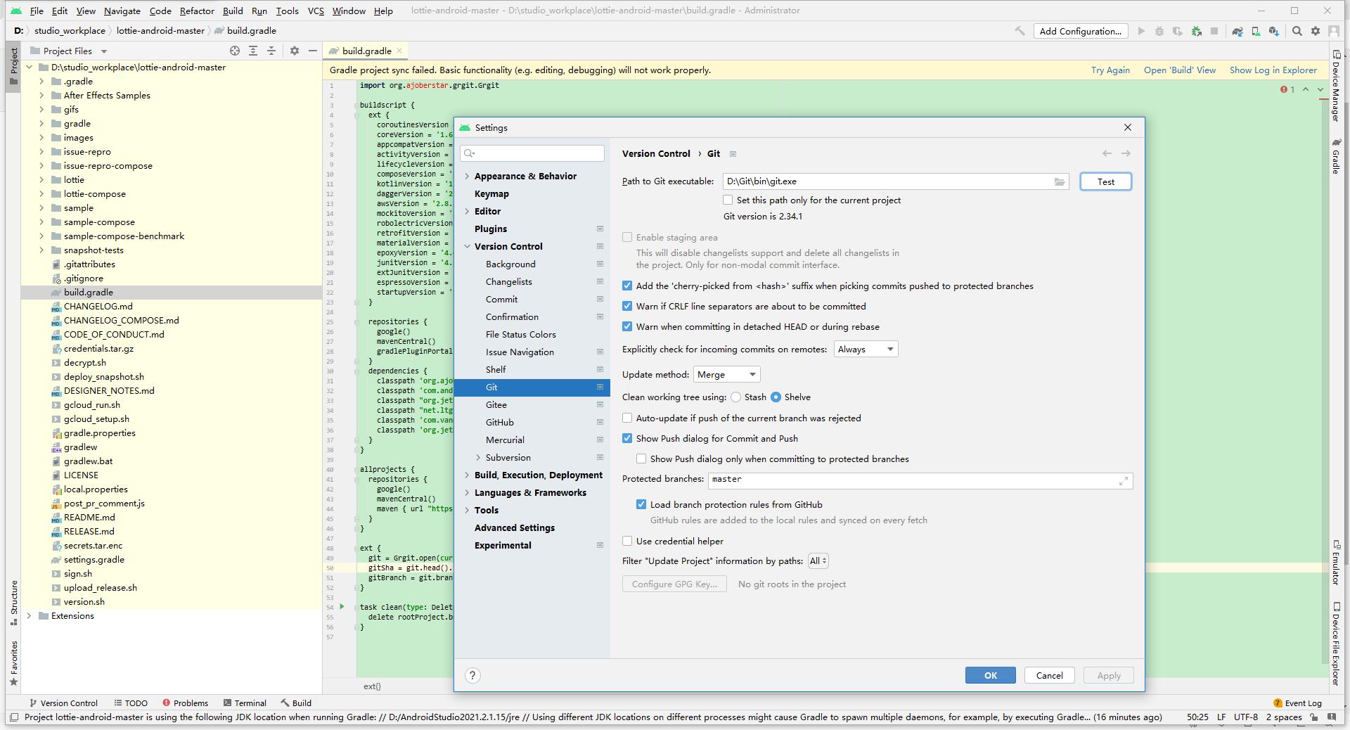 直接下载直接跑不起来 其他项目都能正常跑 Issue 2114 Airbnb Lottie Android Github