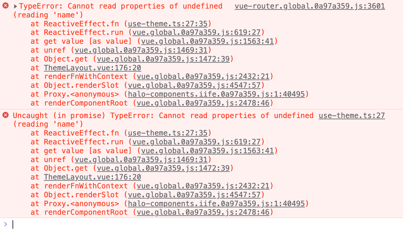 开发环境初始化后 Console 端点击主题菜单出错 · Issue #3187 · halo-dev/halo · GitHub